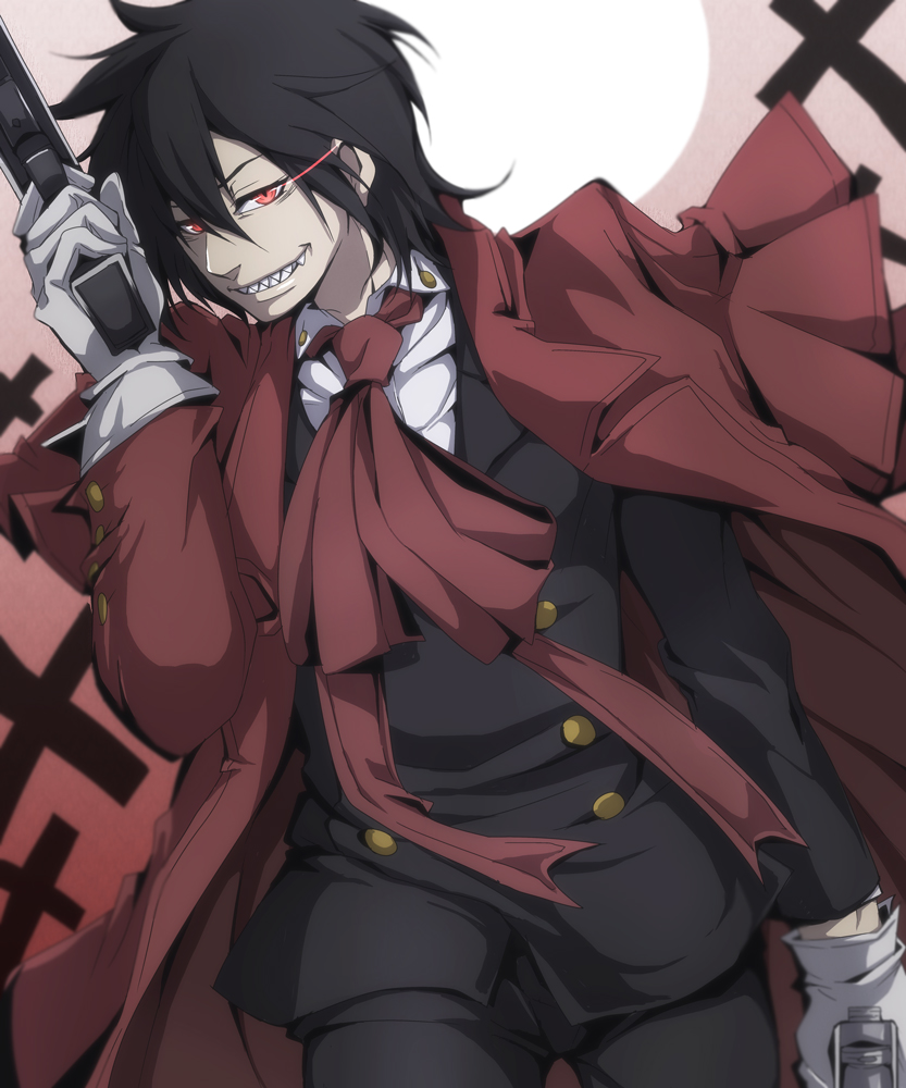 The Big ImageBoard (TBIB) - 1boy alucard (hellsing) black hair coat ...