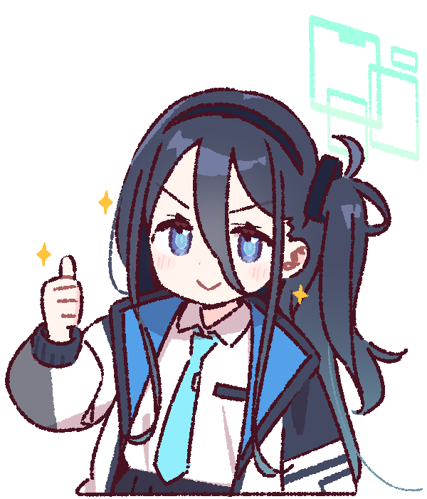 The Big ImageBoard (TBIB) - >:) 1girl aris (blue archive) black hair ...