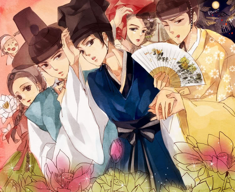 The Big ImageBoard (TBIB) - 3boys black hair braid brown eyes cho sun ...