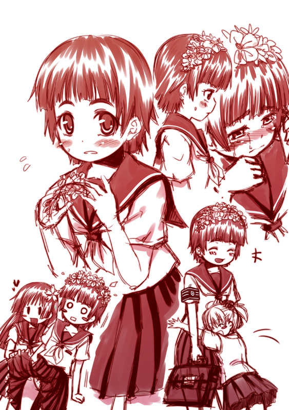 The Big Imageboard Tbib Blush Flower Head Wreath Hug Kouji Campus