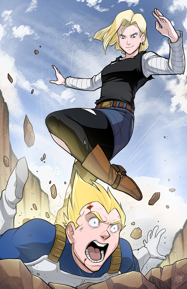 The Big ImageBoard (TBIB) - 1girl android 18 battle blood destruction ...