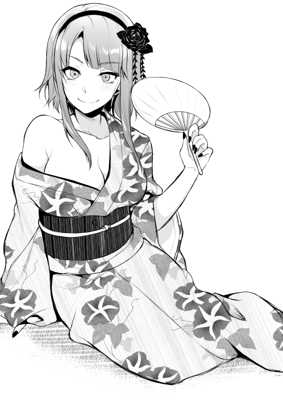The Big Imageboard Tbib 1girl Arm Support Breasts Cleavage 7439