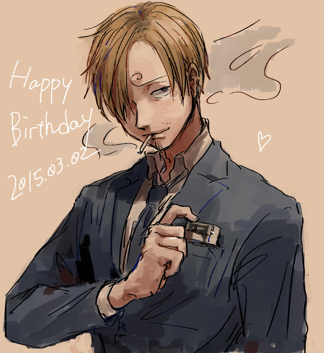 The Big ImageBoard (TBIB) - 1boy blonde hair hair over one eye male focus one piece sanji simple ...