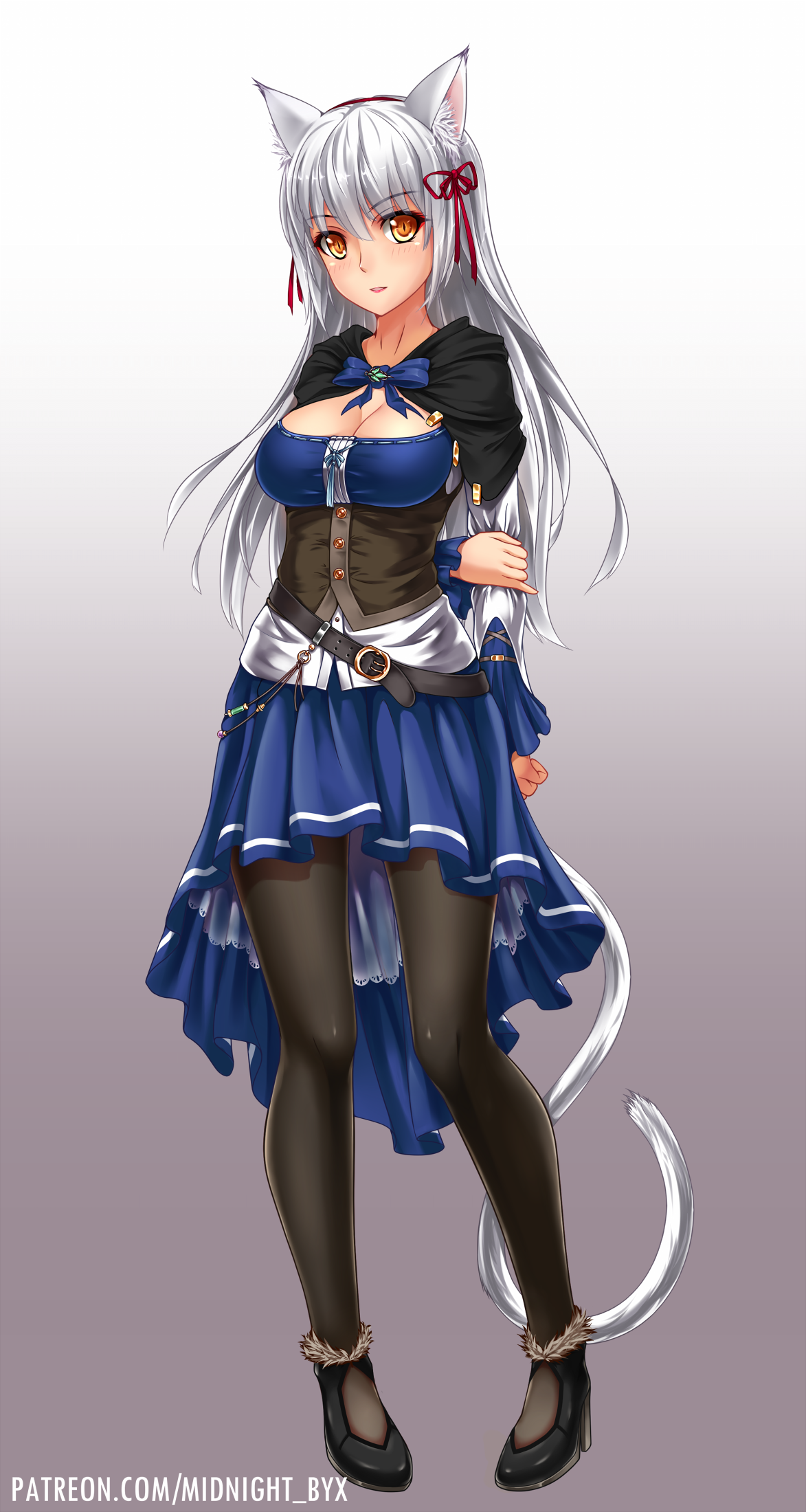 The Big ImageBoard (TBIB) - 1girl animal ears arm behind back bare ...