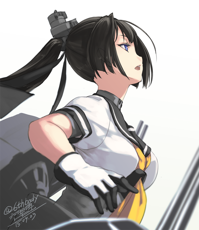 The Big ImageBoard (TBIB) - akizuki (kantai collection) artist name black hair blue eyes breasts ...