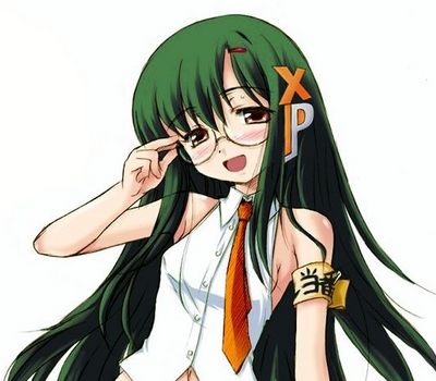 The Big ImageBoard (TBIB) - alternate hairstyle glasses green hair ...