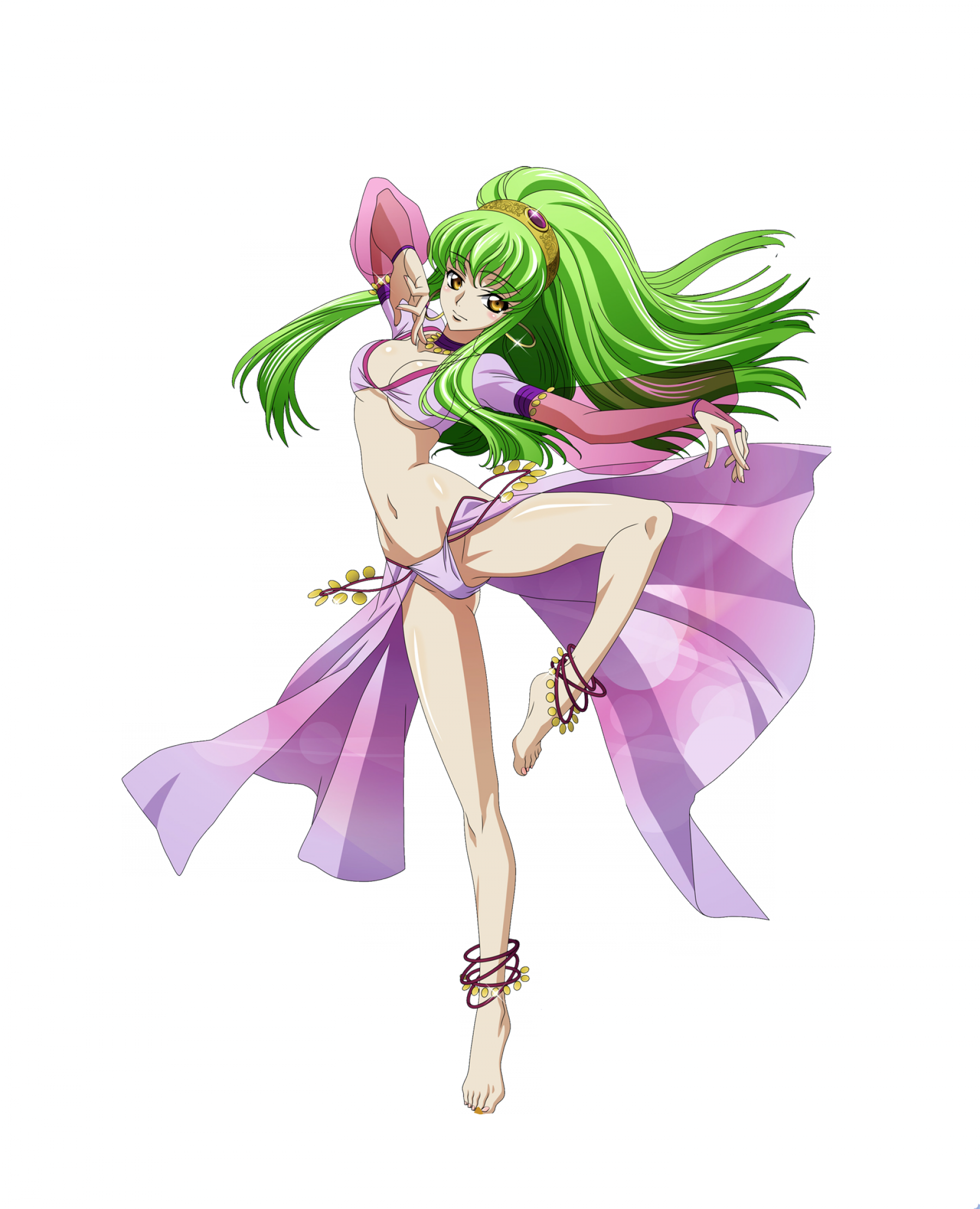 The Big Imageboard Tbib 1girl Breasts C C Code Geass Female Green