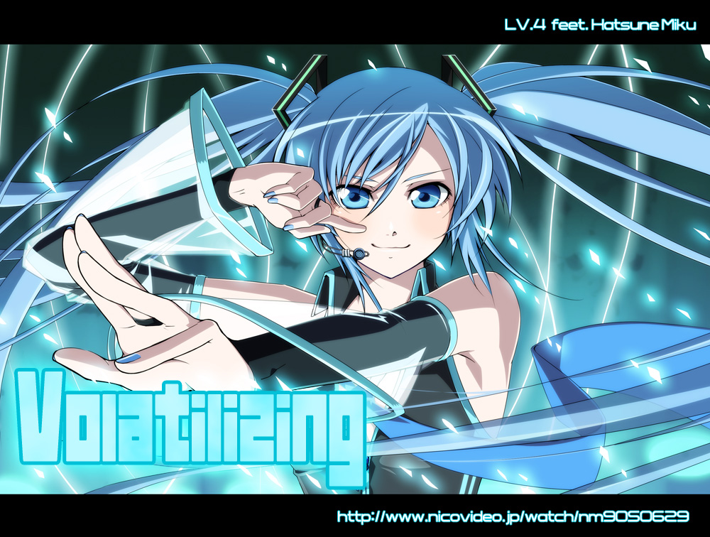 The Big ImageBoard (TBIB) - 1girl aqua eyes aqua hair blue nails ...