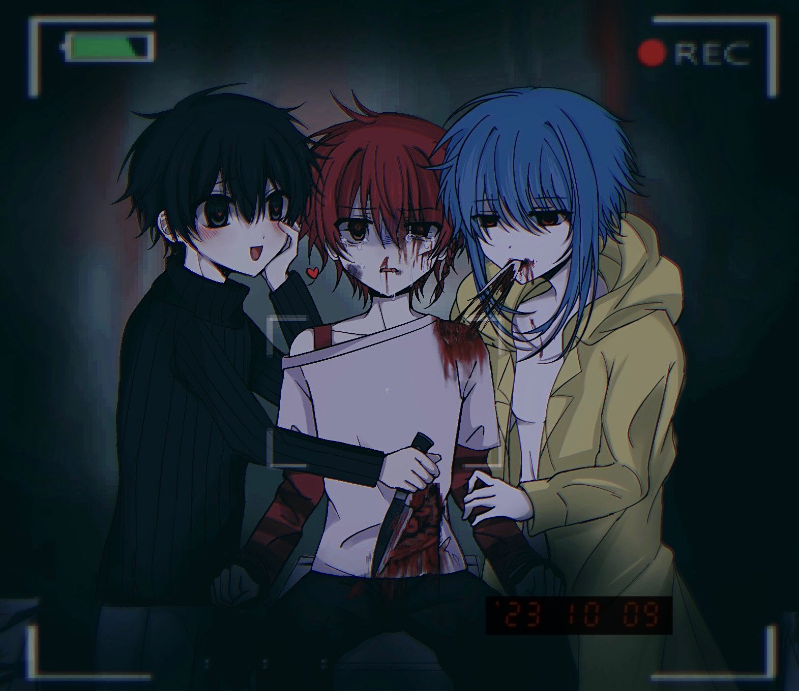 The Big ImageBoard (TBIB) - 3boys black eyes black hair blood blood on clothes blood on face ...