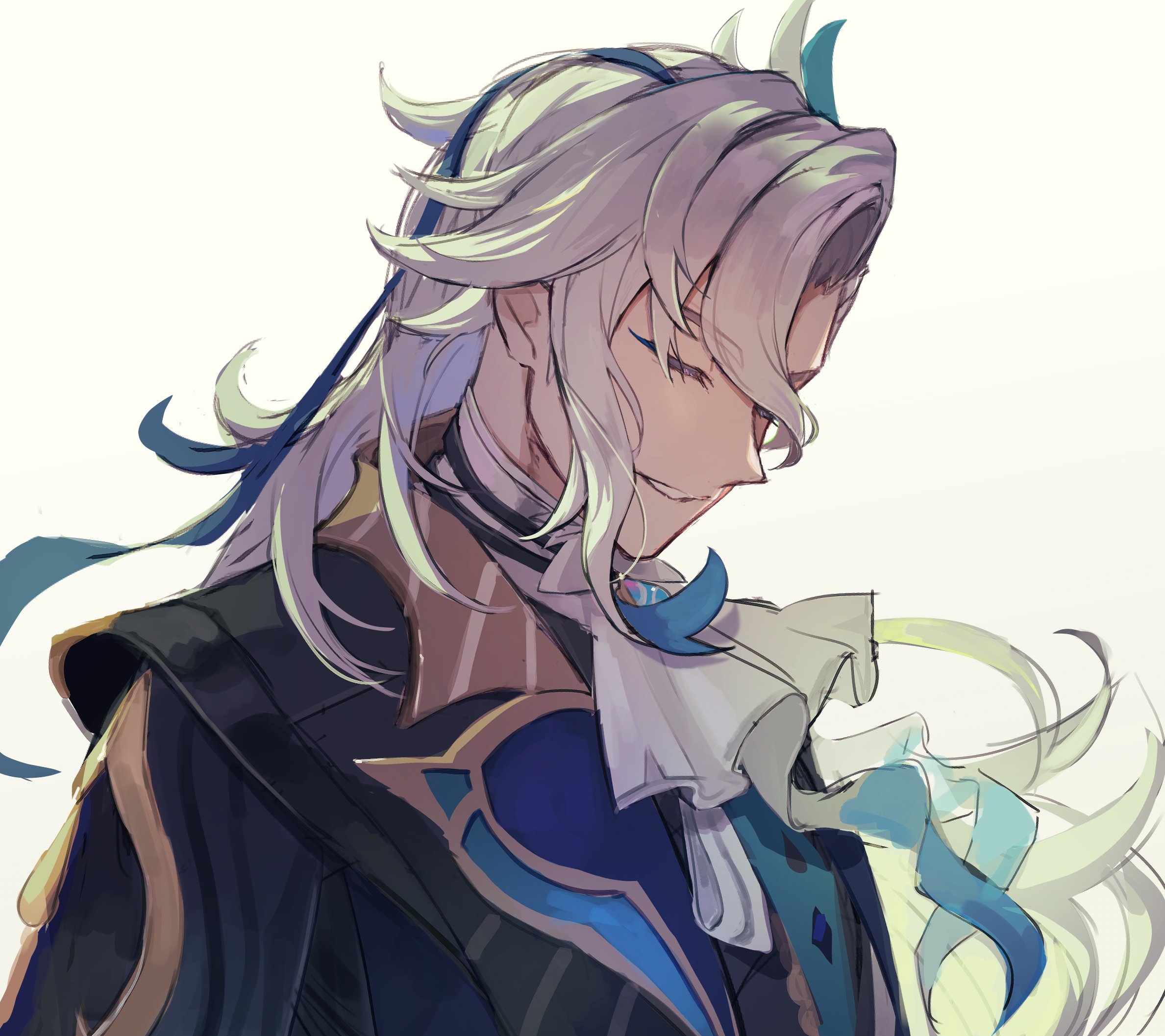 The Big ImageBoard (TBIB) - 1boy ascot bishounen blue eyeliner blue eyeshadow blue gemstone blue ...