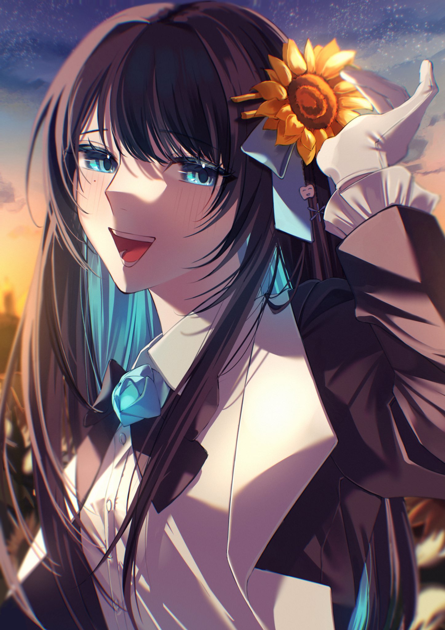 The Big ImageBoard (TBIB) - 1girl ado (utaite) black bow black bowtie black hair black jacket ...