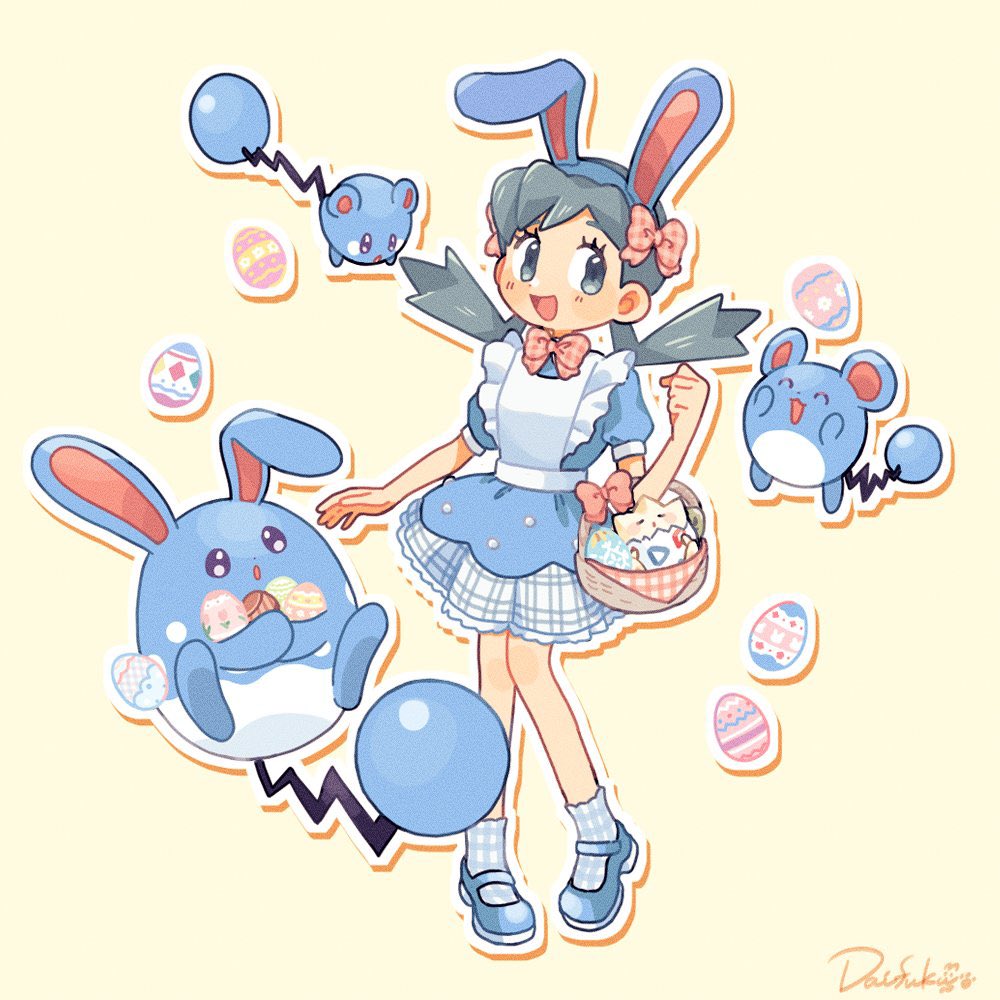 The Big ImageBoard (TBIB) - 1girl :d alternate costume azumarill ...
