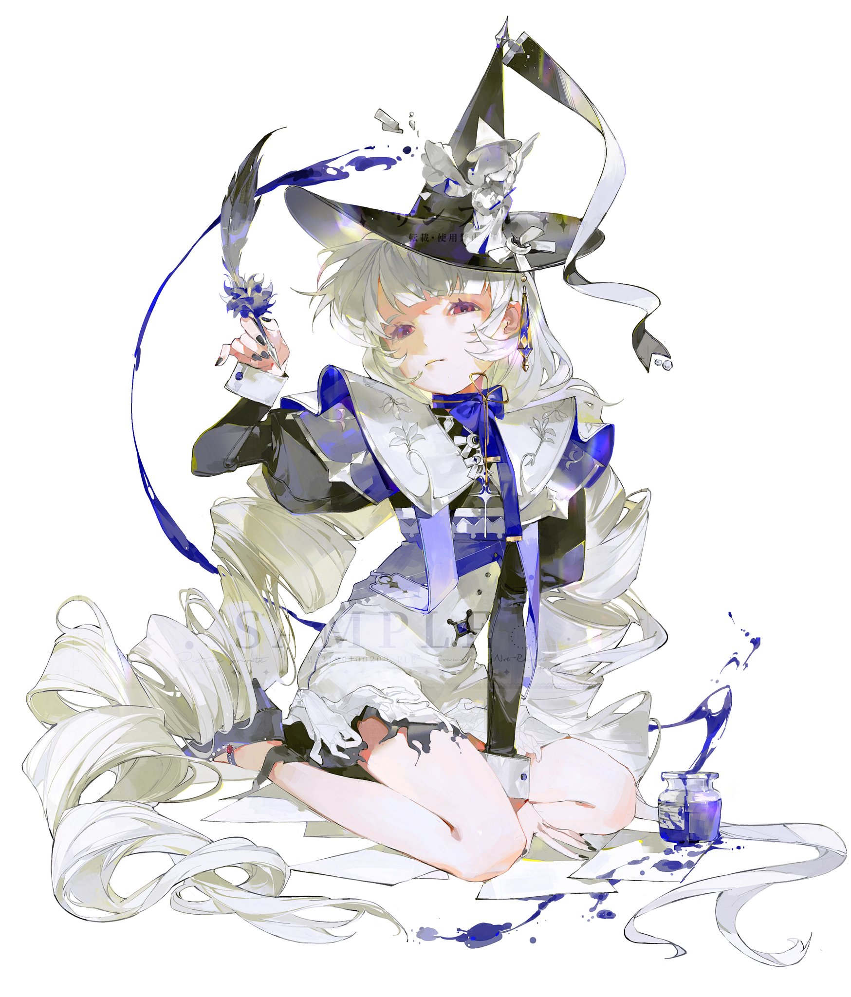 The Big ImageBoard (TBIB) - 1girl baifeidaiwang between legs black footwear black shirt bow ...