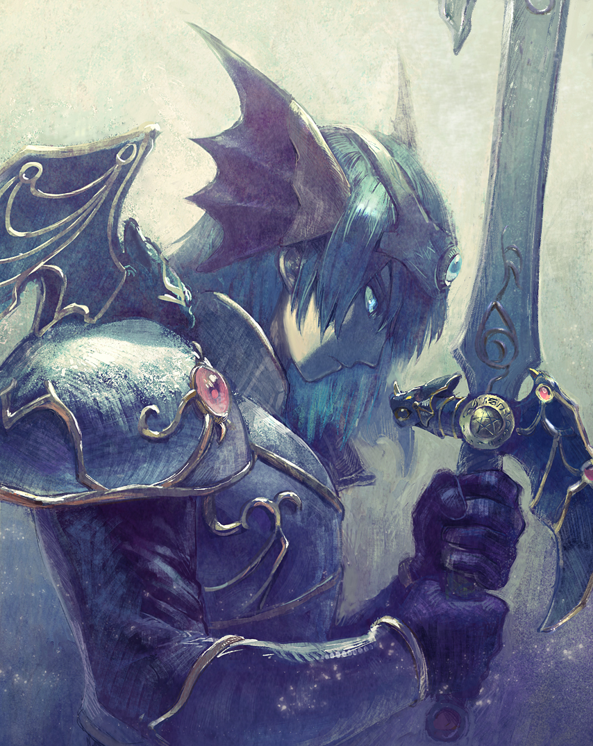 The Big ImageBoard (TBIB) - 1boy armor blue gemstone circlet dragon ...