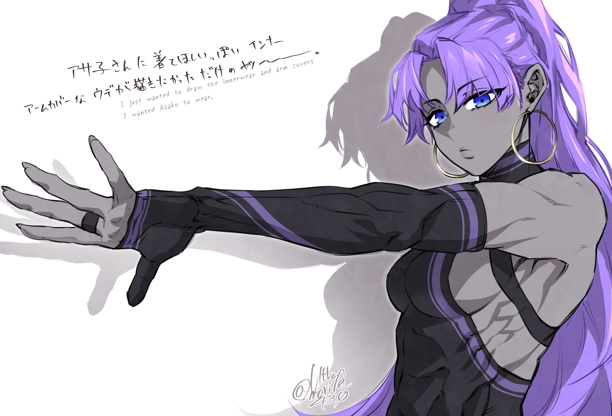 The Big ImageBoard (TBIB) - 1girl abs alternate costume assassin (fate/zero) blue eyes breasts ...