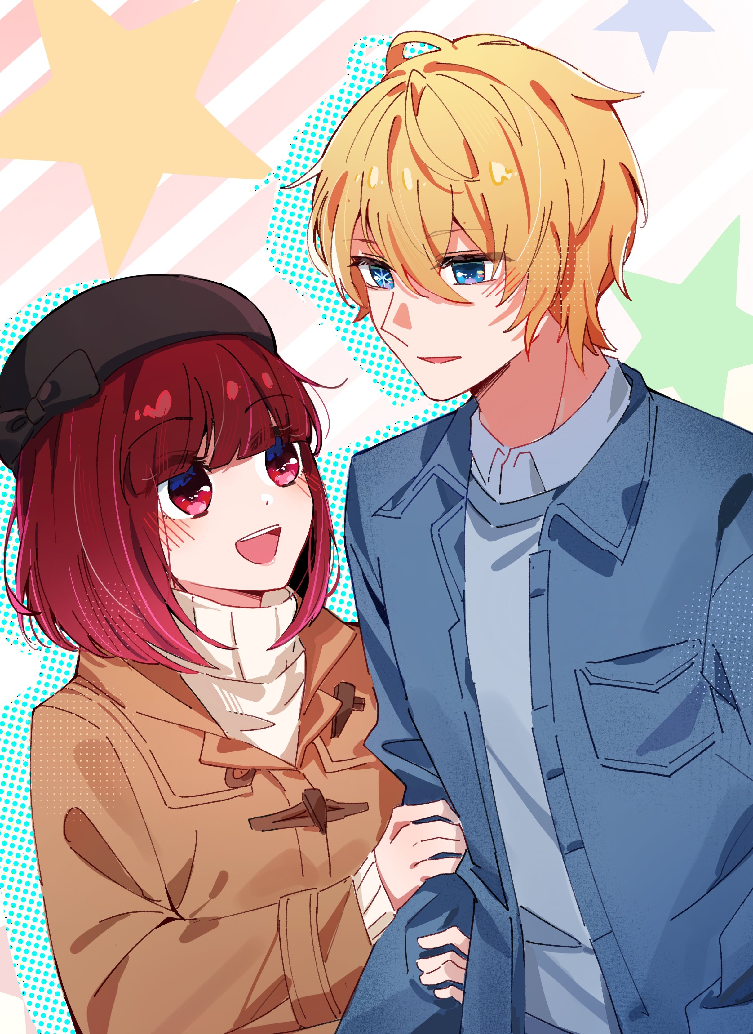 The Big ImageBoard (TBIB) - 1boy 1girl absurdres arima kana beret blonde hair blue eyes blue ...