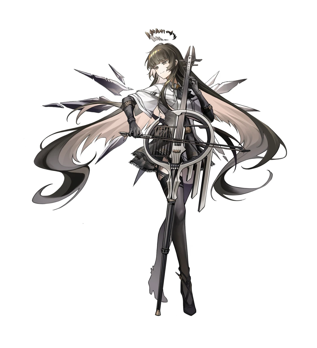 The Big ImageBoard (TBIB) - 1girl arknights ascot black ascot black eyes black gloves black hair ...