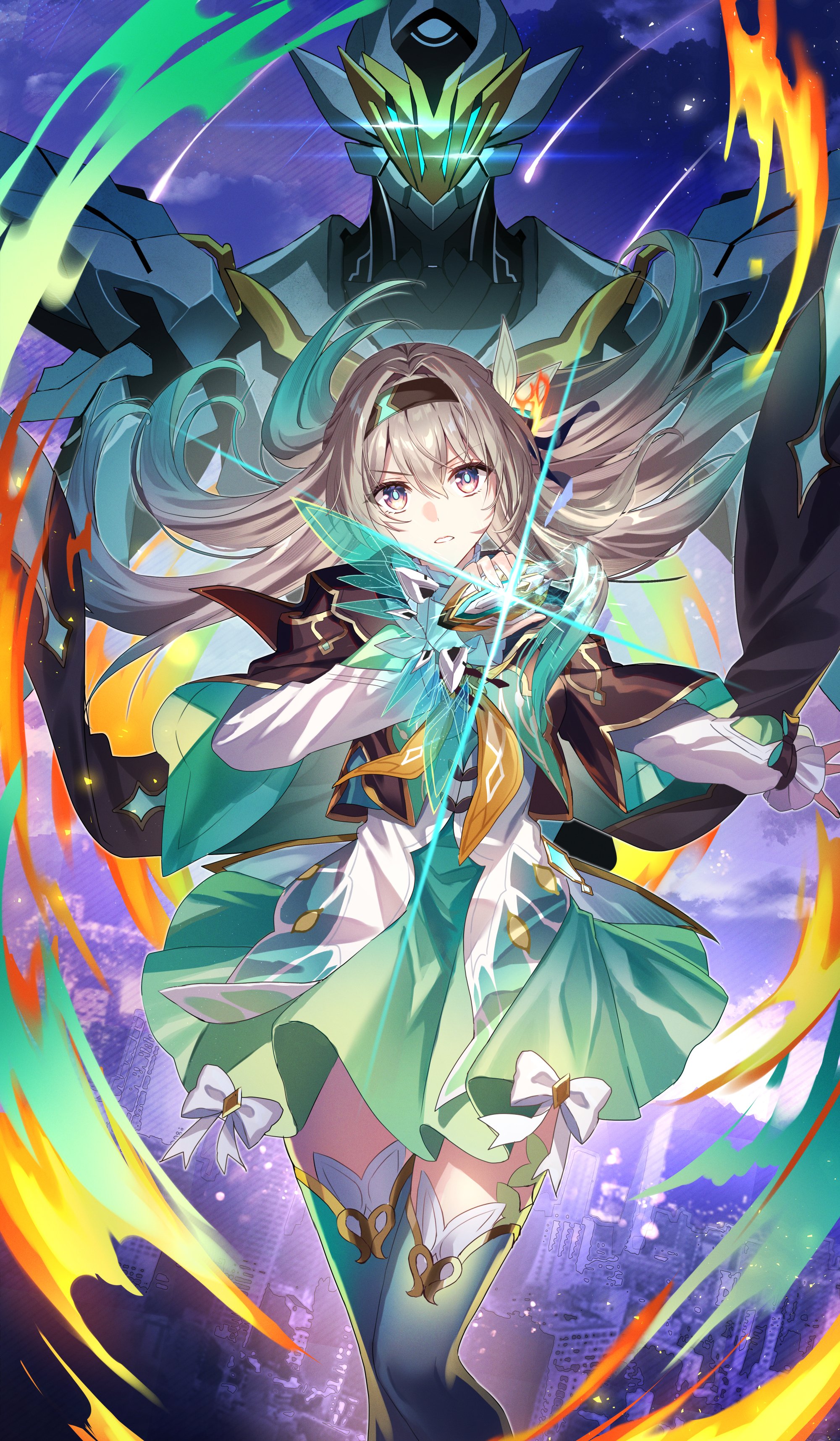 The Big ImageBoard (TBIB) - 1girl absurdres armor black jacket breasts ...