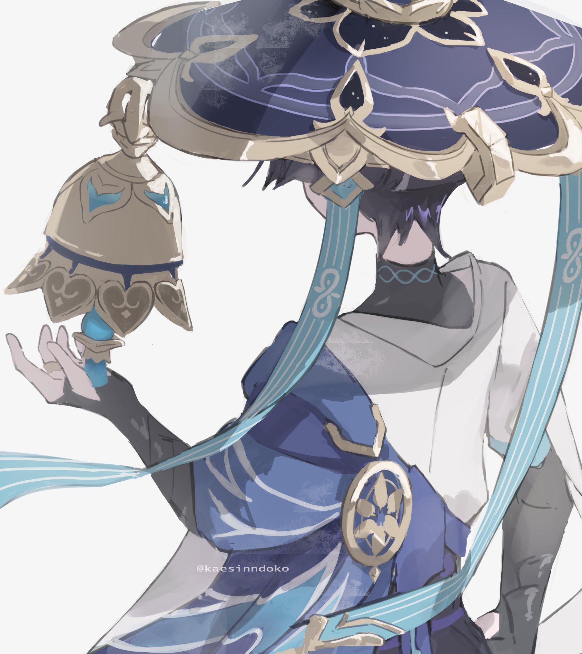 The Big ImageBoard (TBIB) - 1boy armor belt black bodysuit black hair blue cape blunt ends ...