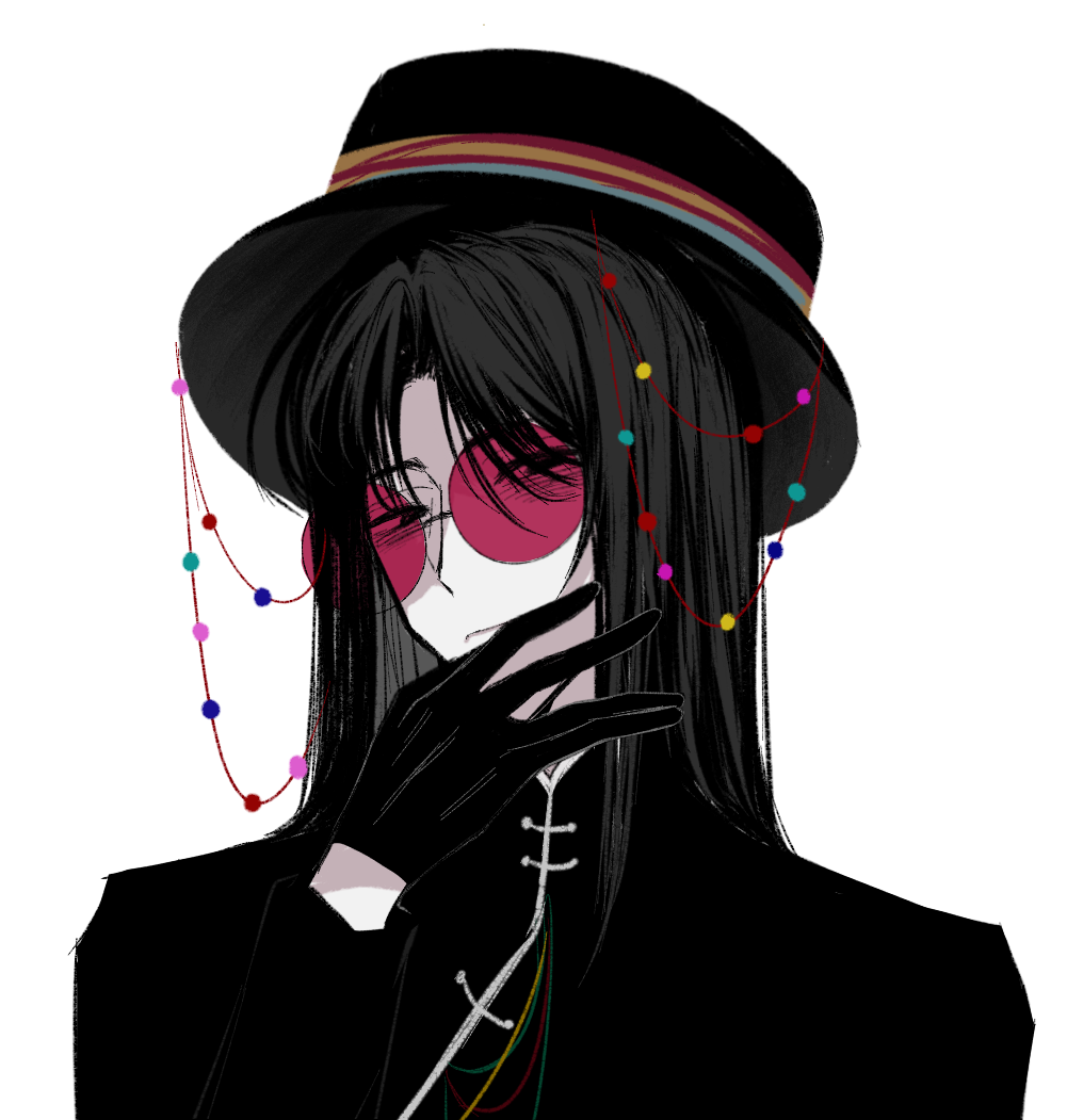 The Big ImageBoard (TBIB) - 1boy beads black eyes black gloves black hair black hat black shirt ...