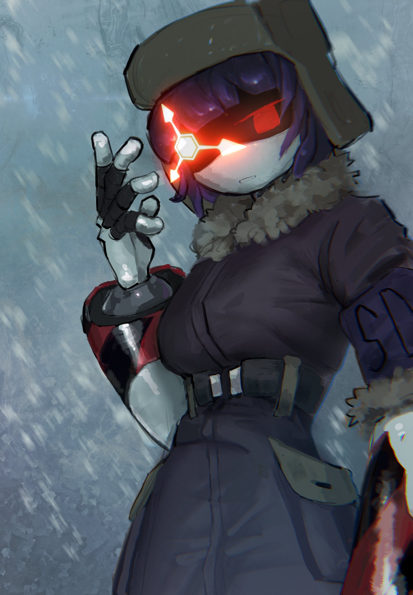 The Big ImageBoard (TBIB) - 1girl aged up alternate form armband belt black armband black coat ...