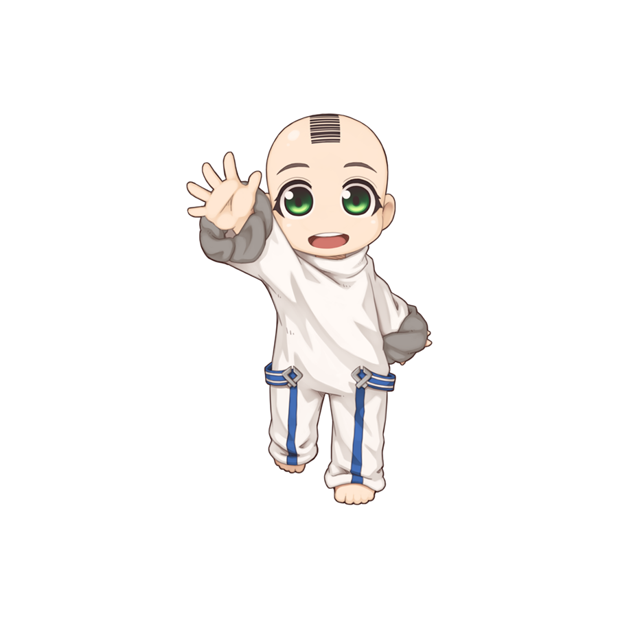 The Big ImageBoard (TBIB) - 1boy arm up bald barefoot chibi chibi only ...