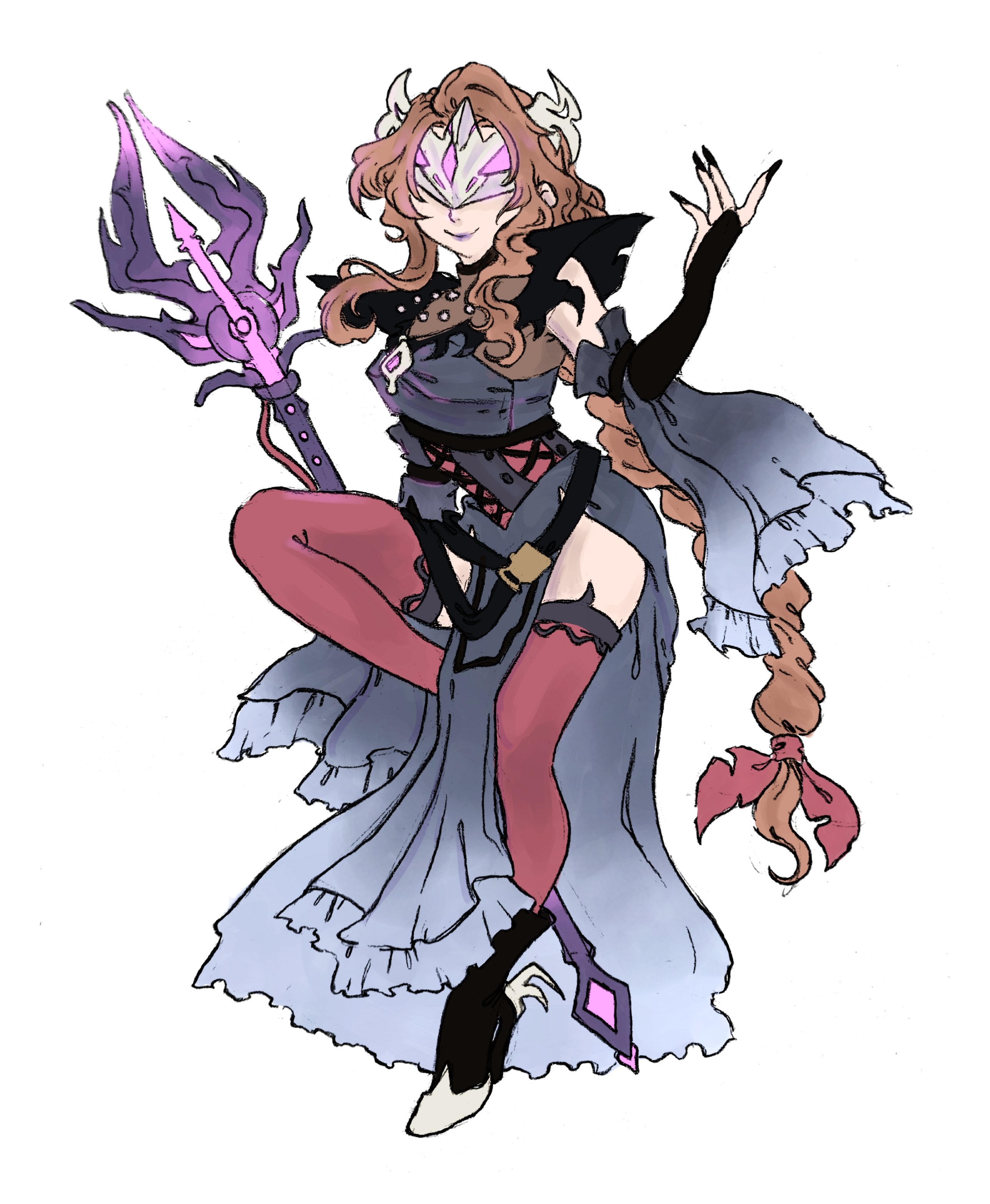 The Big ImageBoard (TBIB) - 1girl absurdres aerith gainsborough bahamut aerith black dress black ...