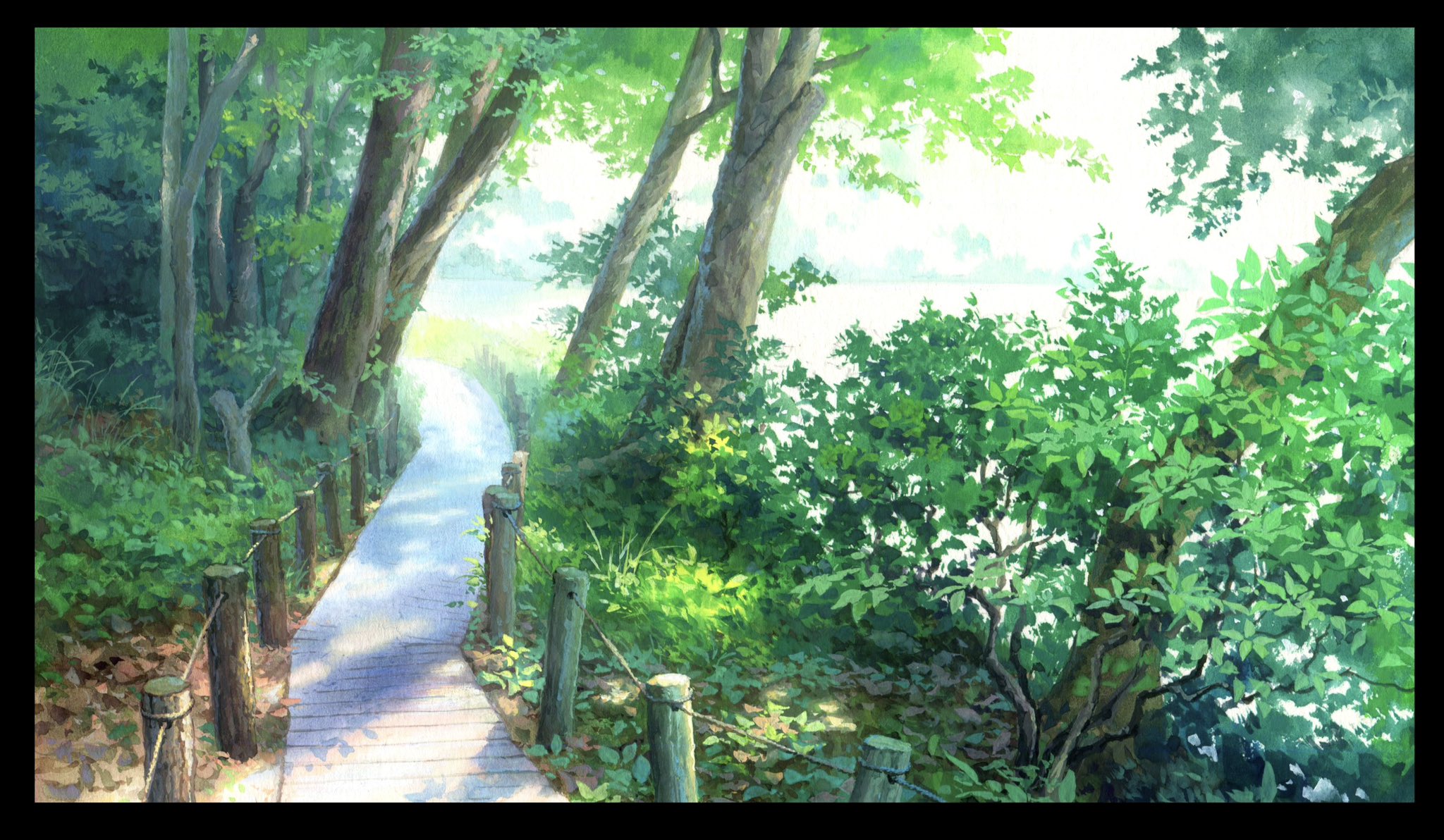 The Big ImageBoard (TBIB) - bush dappled sunlight day highres no humans ...