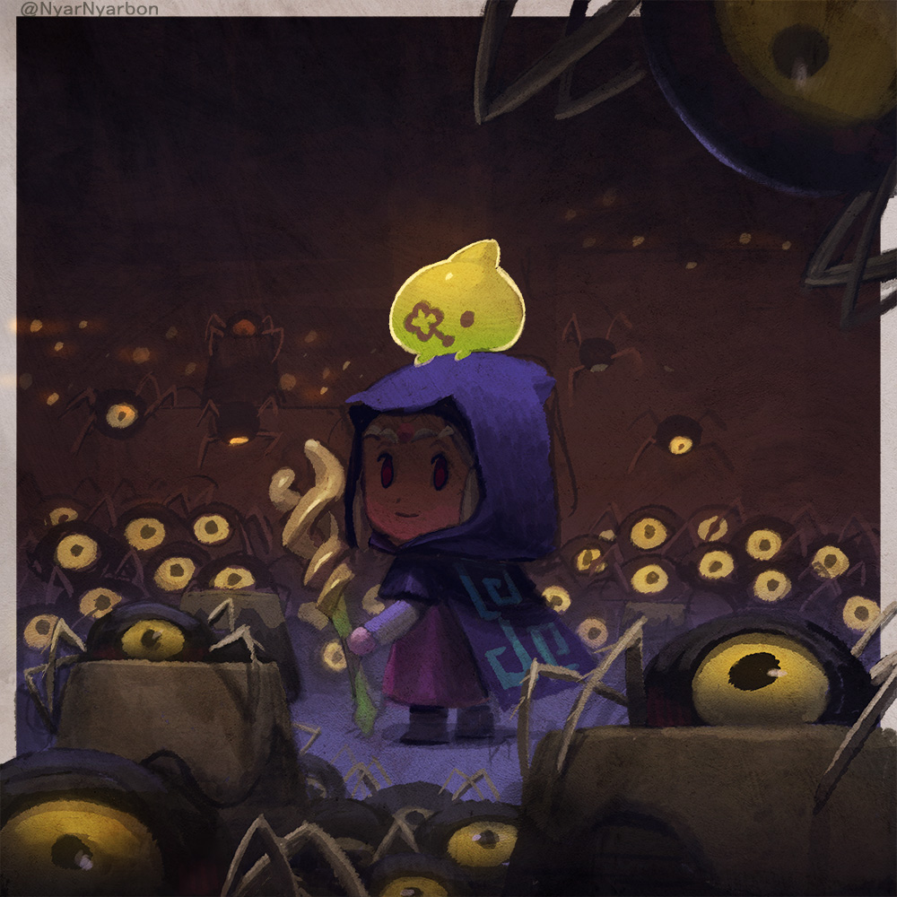 The Big ImageBoard (TBIB) - 1girl biahnyang blonde hair bug chibi cloak ...