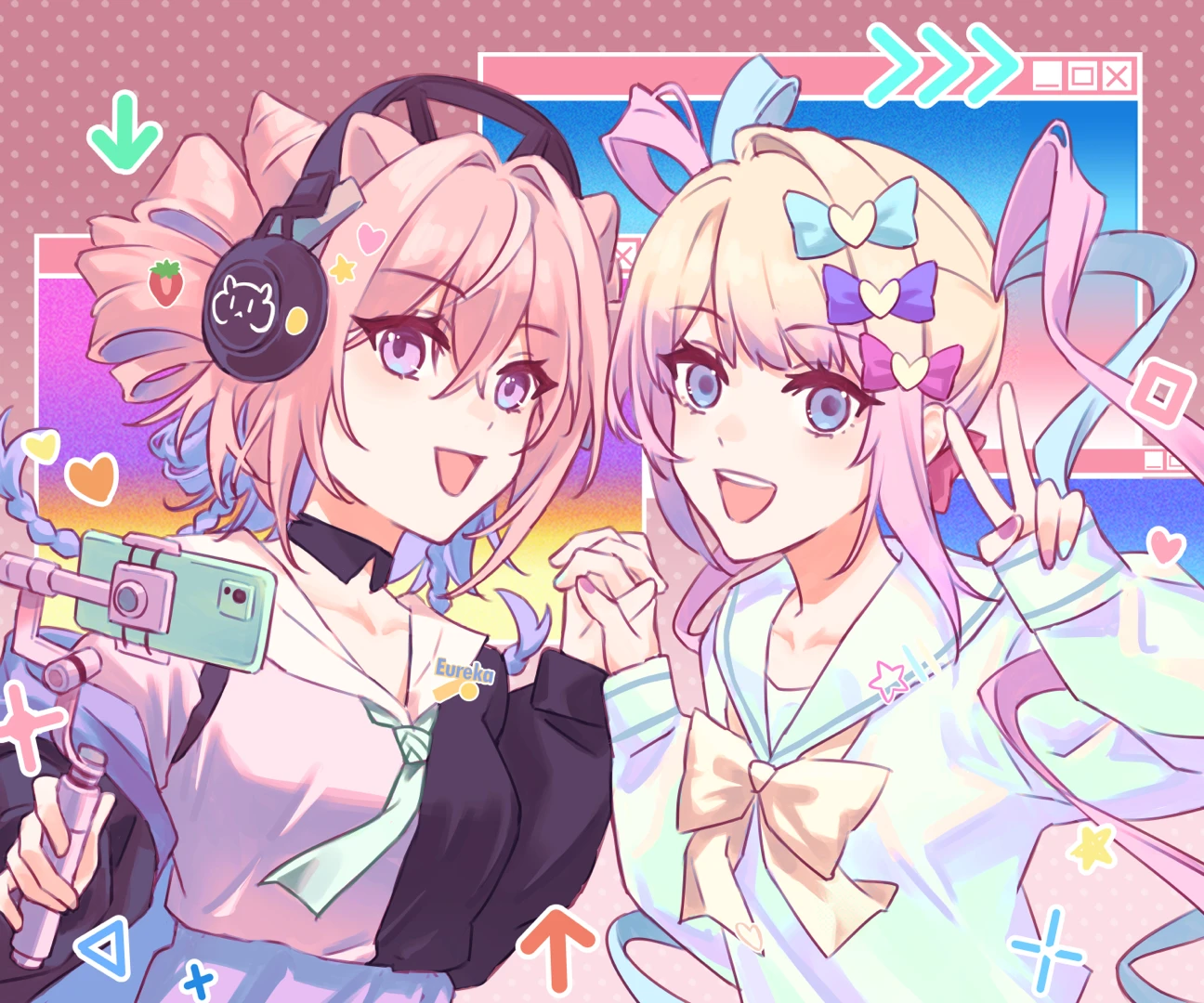 The Big ImageBoard (TBIB) - :d aqua necktie arknights arrow (symbol) ayami chan 0122 black ...