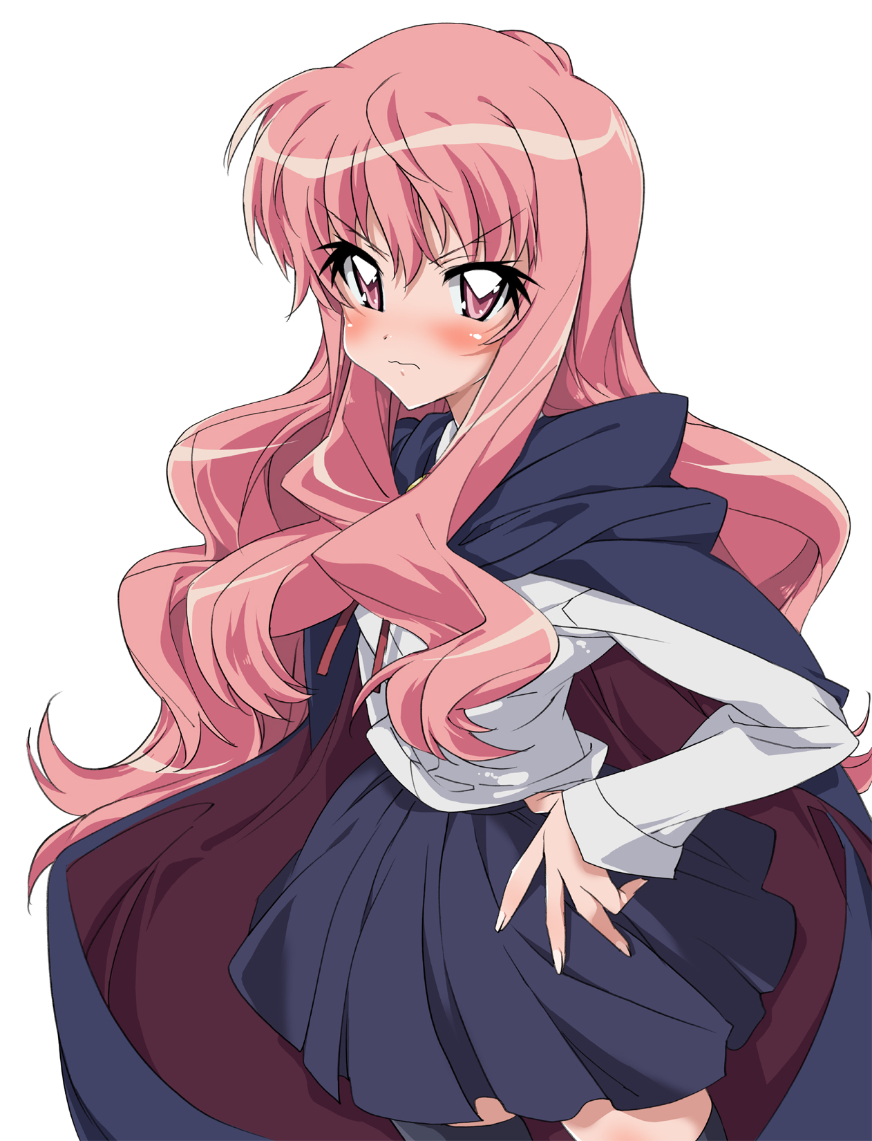 The Big ImageBoard (TBIB) - 1girl blush cape female hand on hip highres ...