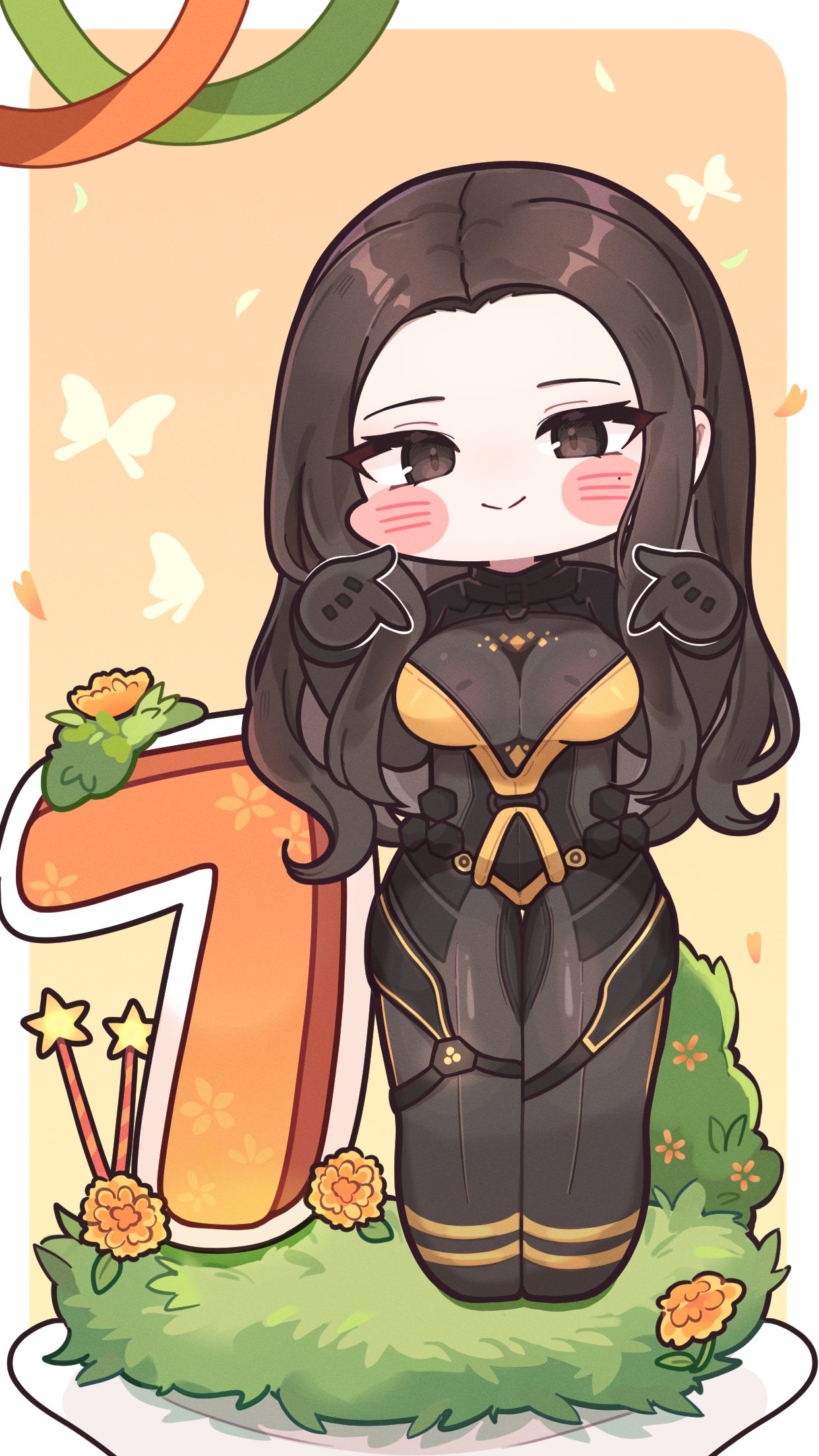 The Big ImageBoard (TBIB) - 1girl black bodysuit black hair blush bodysuit bug butterfly ...