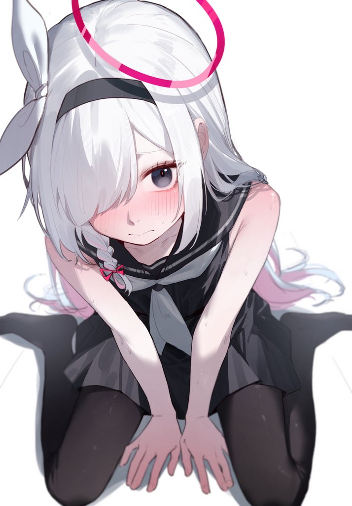 The Big ImageBoard (TBIB) - 1girl between legs black eyes black ...