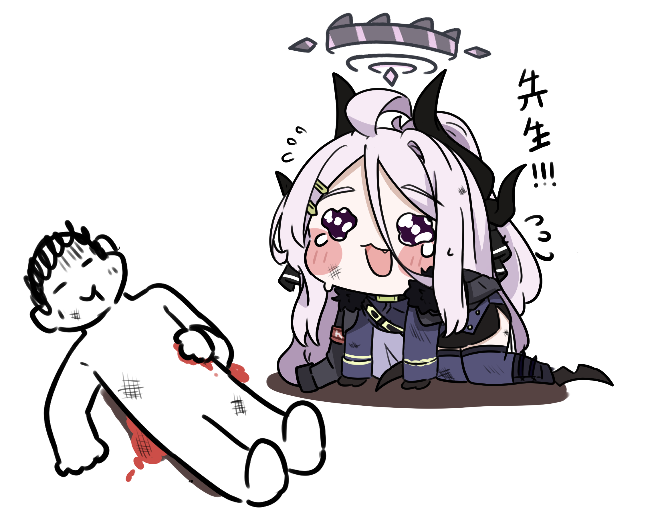 The Big ImageBoard (TBIB) - 1boy 1girl ahoge all fours black horns ...