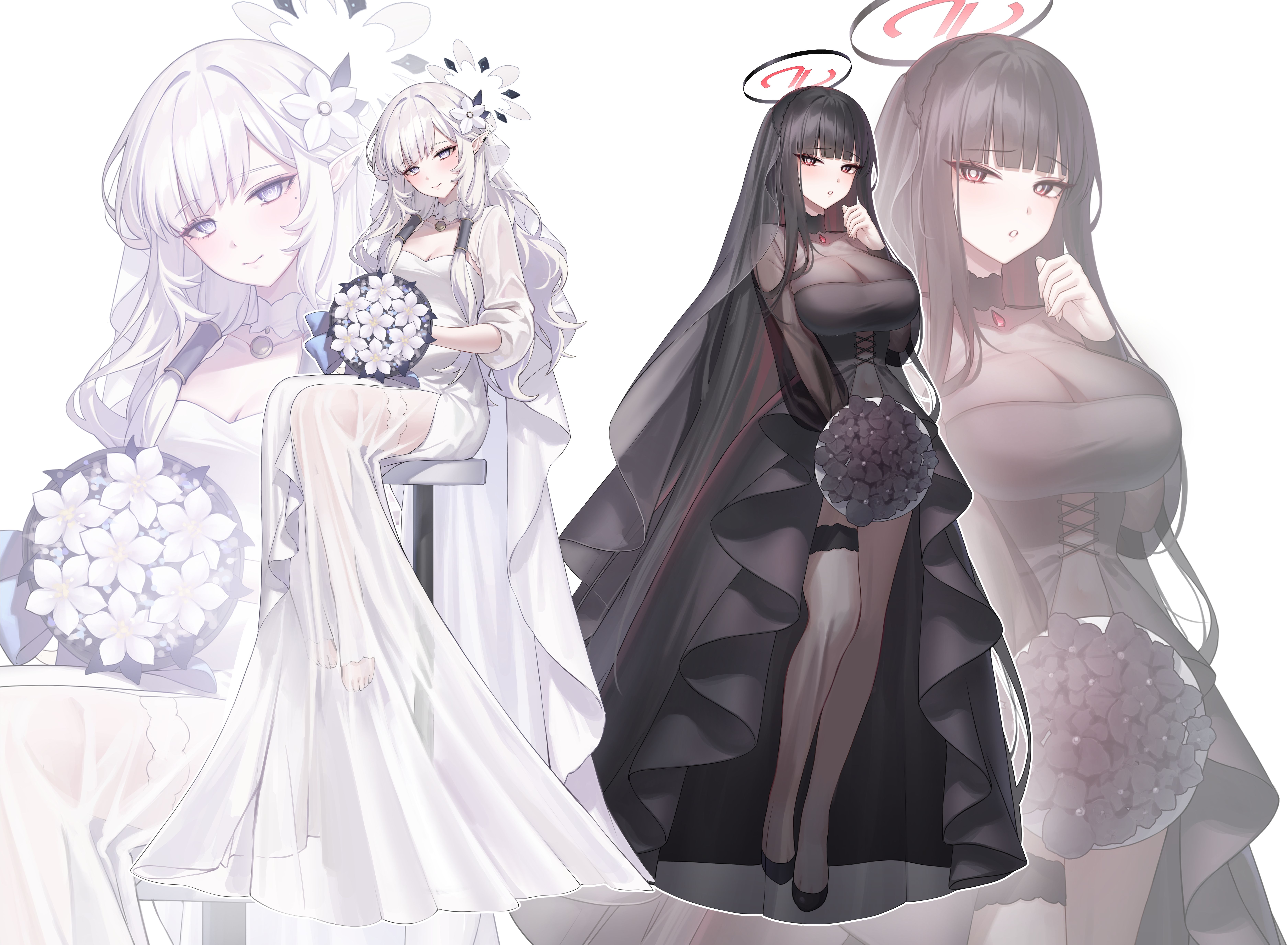 The Big ImageBoard (TBIB) - 2girls :o absurdres alternate costume bar ...