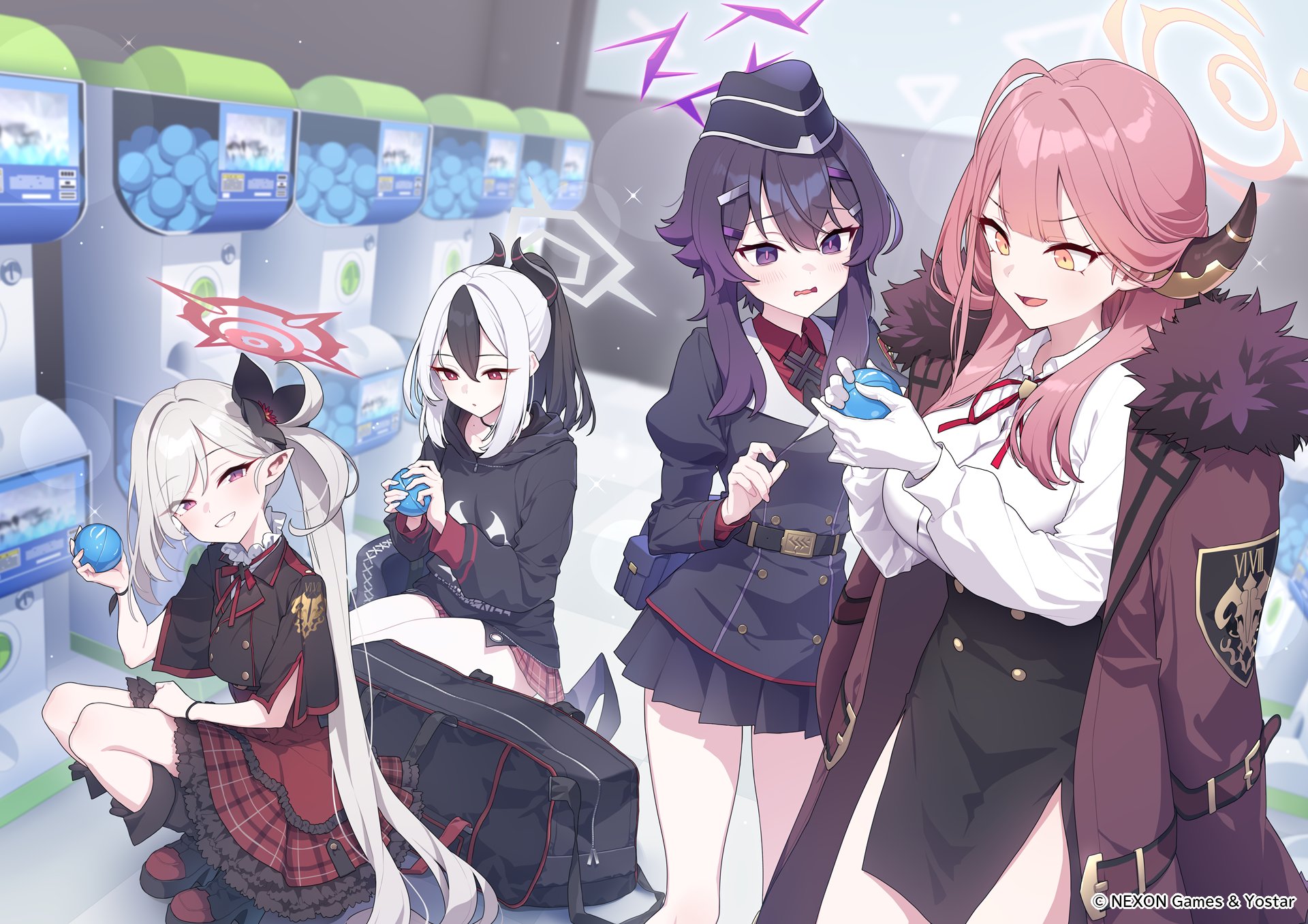 The Big ImageBoard (TBIB) - 4girls aru (blue archive) baffu black hair ...