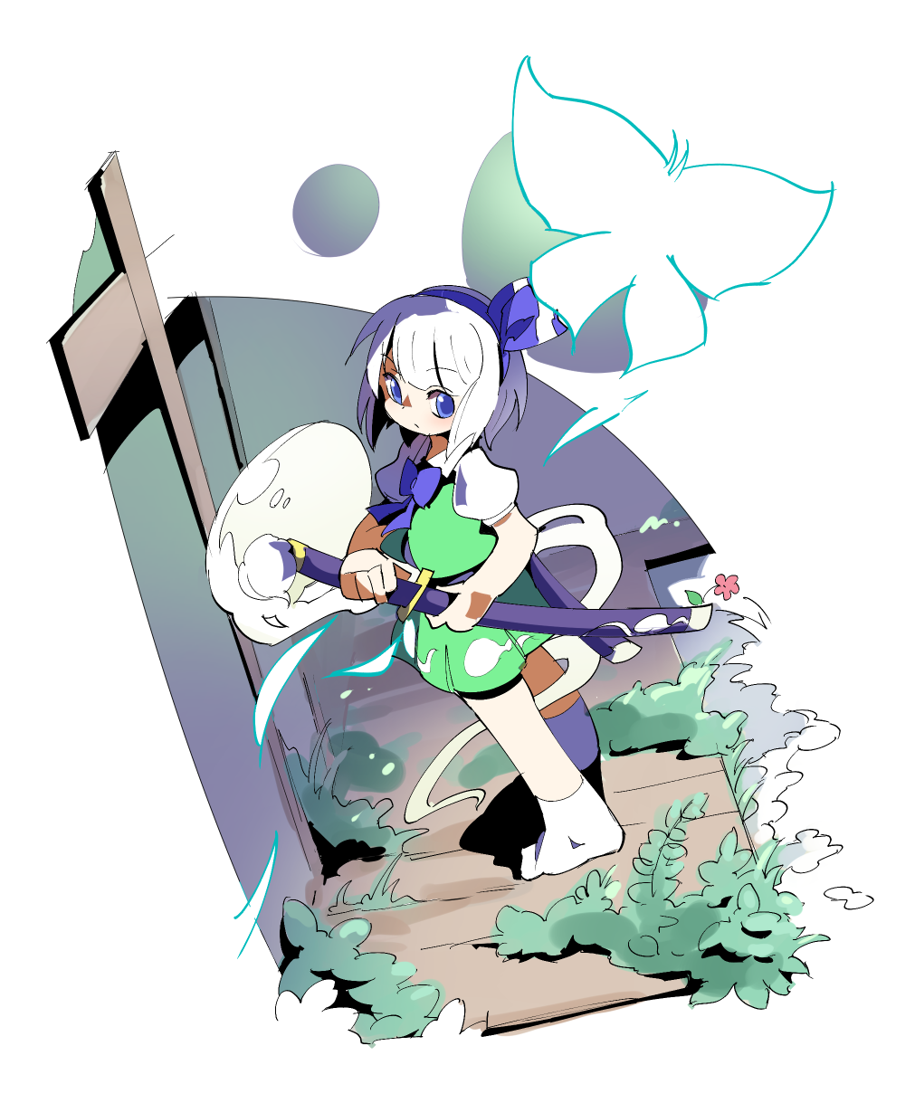 The Big Imageboard Tbib Blue Eyes Bug Bush Butterfly Hair Ribbon