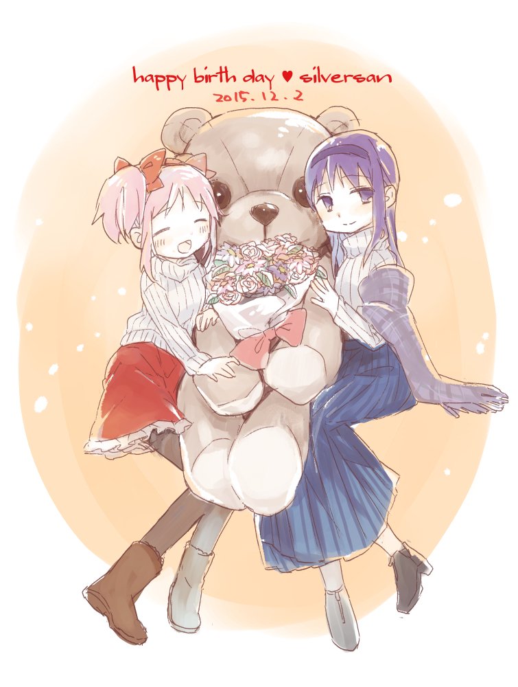 The Big ImageBoard (TBIB) - 2girls akemi homura alternate costume bear boots commentary request ...