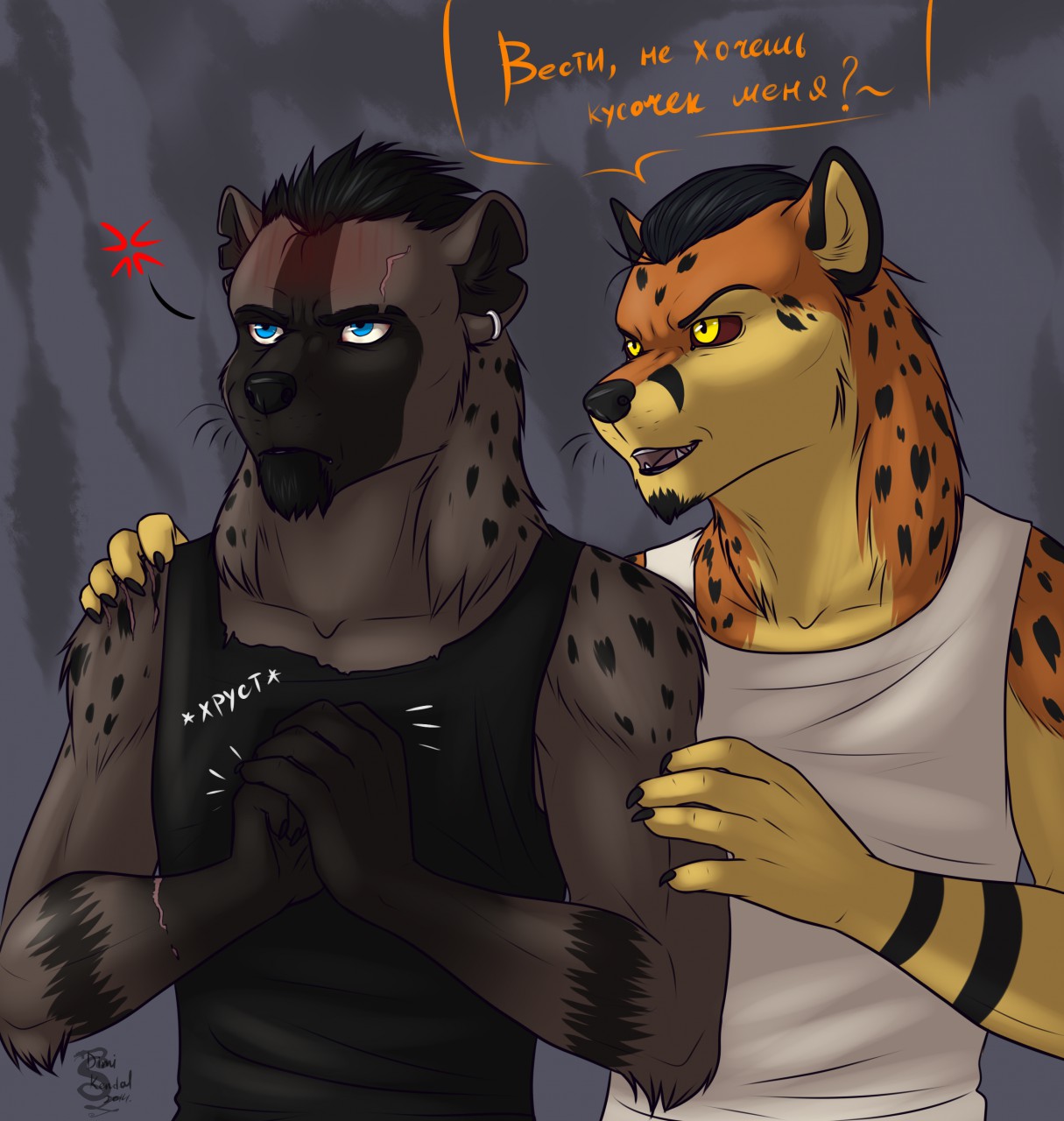 The Big ImageBoard (TBIB) - anthro black hair brown body brown fur canid canine cheetah clothed ...