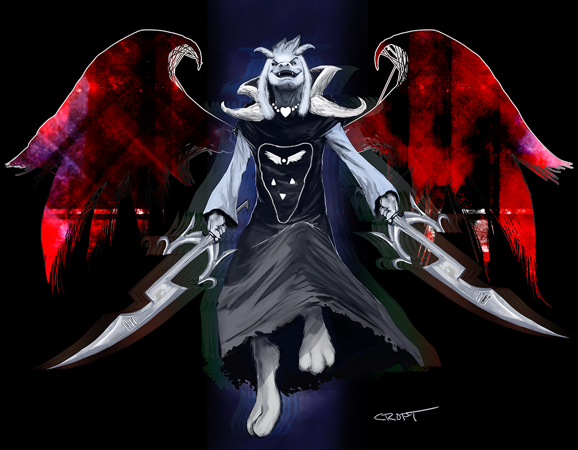 The Big ImageBoard (TBIB) - 2015 anthro asriel dreemurr (god form) black sclera boss monster ...