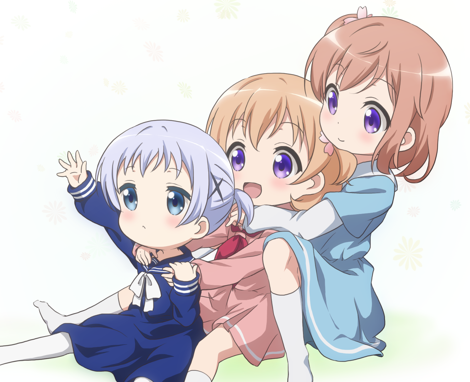 The Big ImageBoard (TBIB) - 3girls :d aged down blue dress blue eyes ...