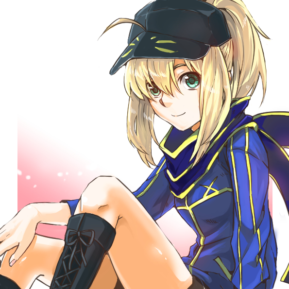 The Big ImageBoard (TBIB) - 1girl ahoge artoria pendragon (fate) asano gaito baseball cap blonde ...