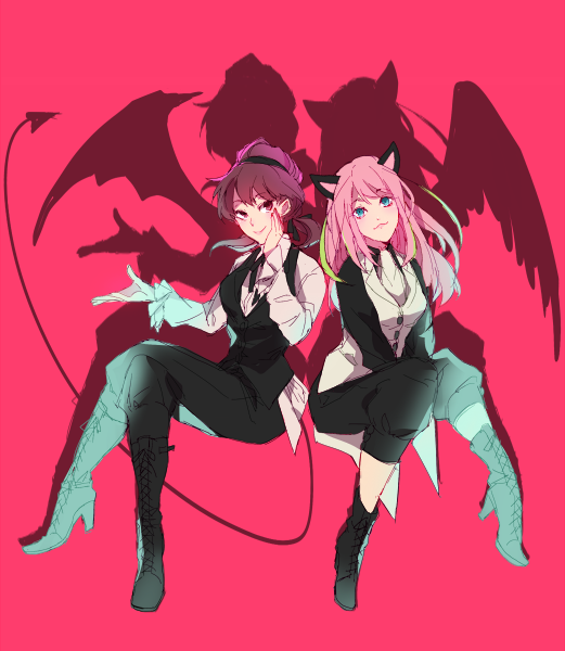 The Big ImageBoard (TBIB) - :3 angel and devil angel wings animal ears ...