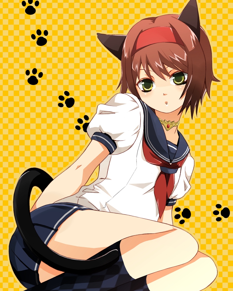 The Big ImageBoard (TBIB) - 1girl 7melon alternate costume animal ears argyle clothes argyle ...