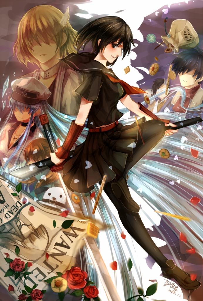 The Big Imageboard Tbib Akame Akame Ga Kill Black Eyes Black Hair