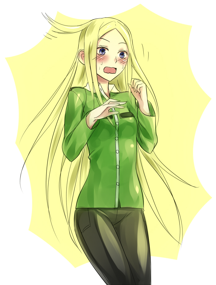The Big Imageboard Tbib 1girl Blonde Hair Blue Eyes Blush Breasts