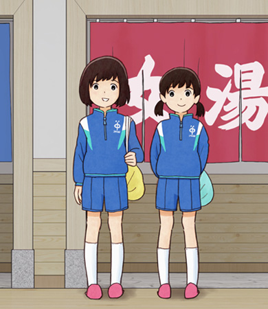 The Big ImageBoard (TBIB) - 2girls arms behind back bag brown eyes ...