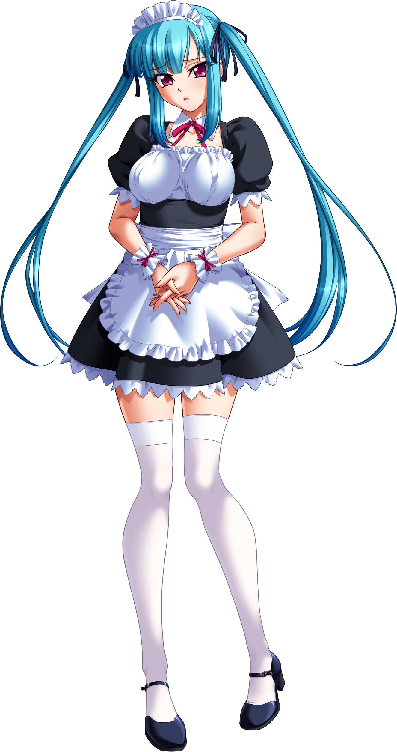 The Big Imageboard Tbib 1girl Bishop Company Blue Hair Breasts