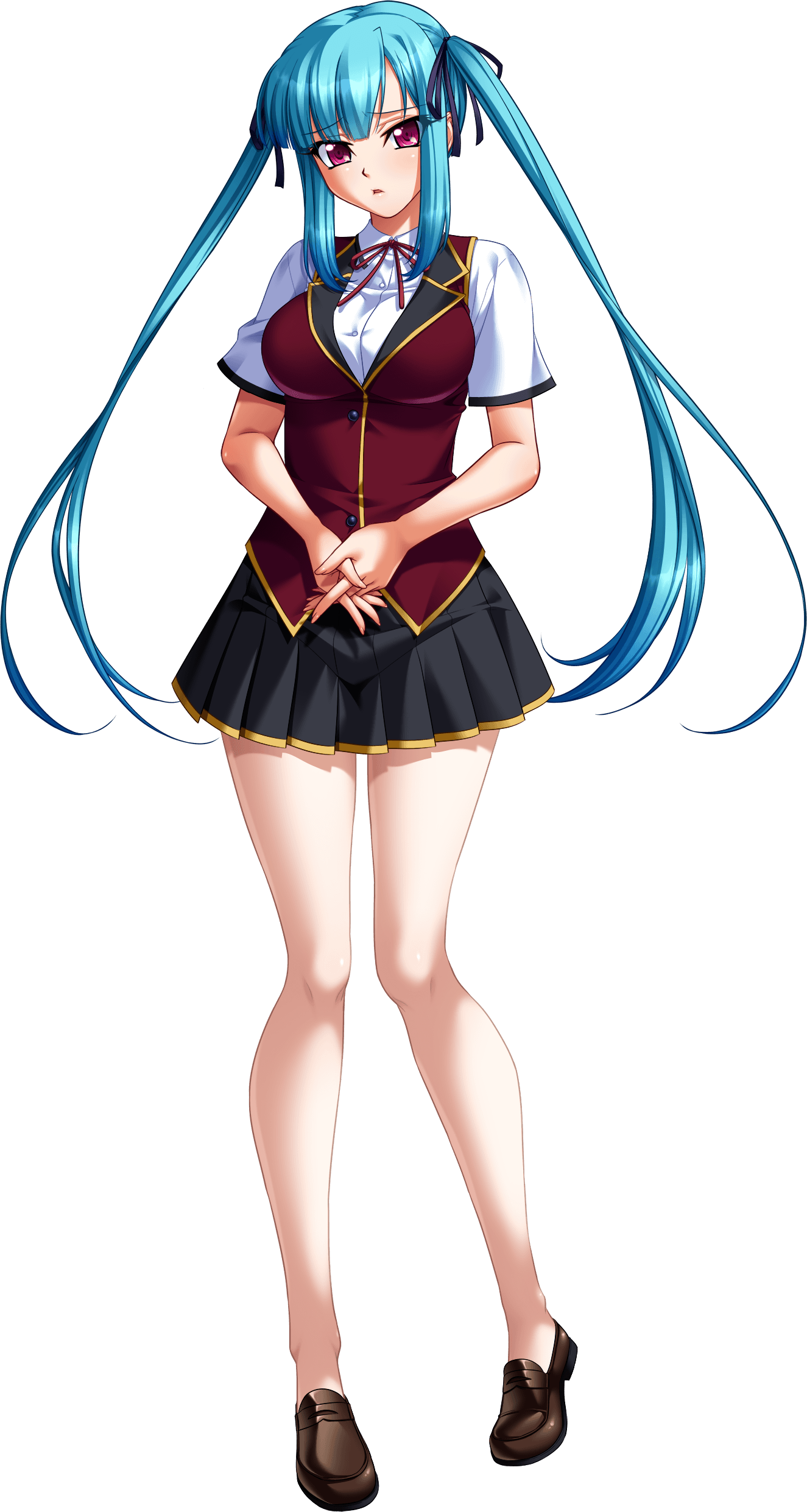The Big Imageboard Tbib 1girl Bishop Company Blue Hair Breasts