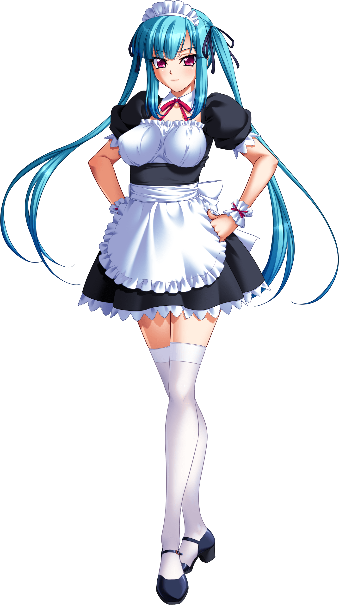 The Big Imageboard Tbib 1girl Bishop Company Blue Hair Breasts
